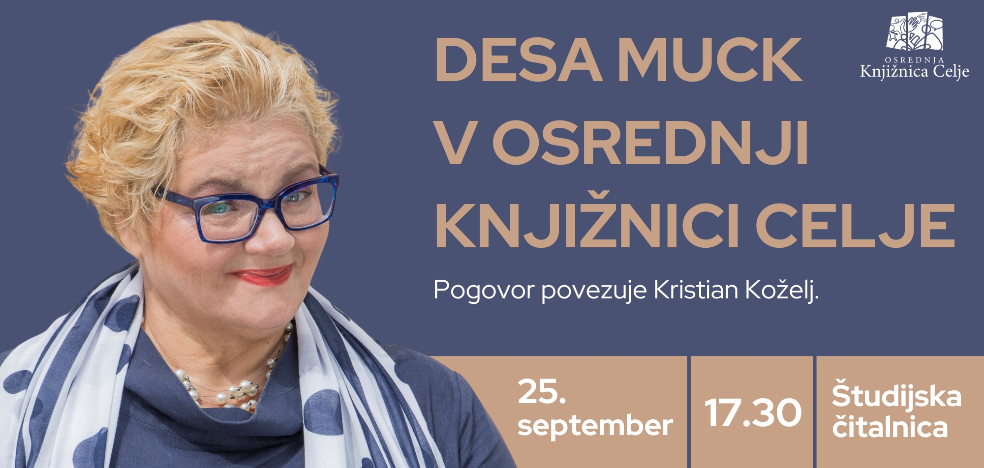 Danes se lahko družite z Deso Muck v Osrednji knjižnici Celje - Radio Fantasy